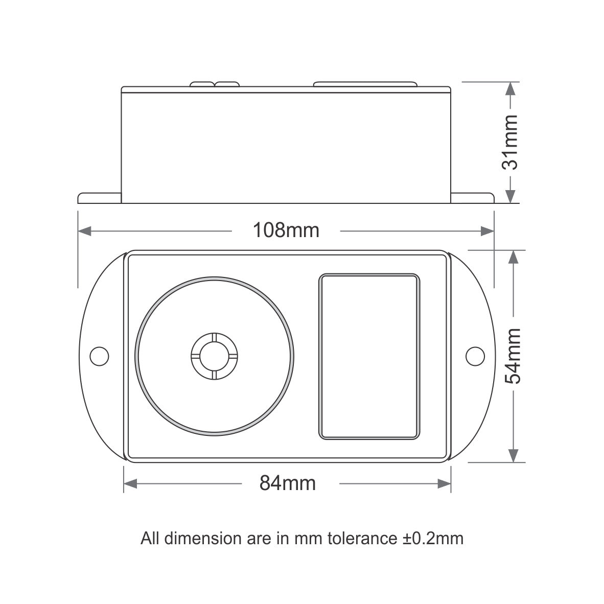 iota Electronic Siren with Flashing Strobe Siren AVL-135 for Home Secu