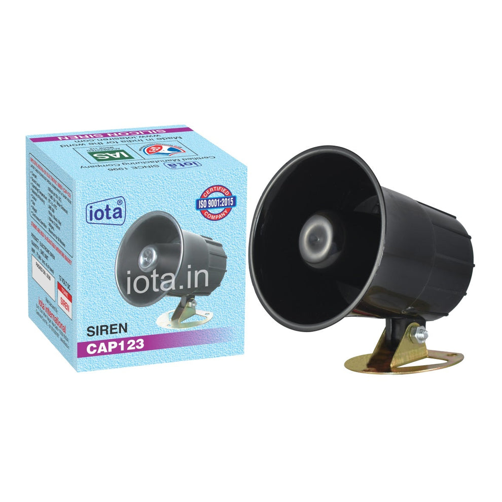 iota Electronic Siren CAP123, Alarm for Security (12Volt DC / 24Volt D